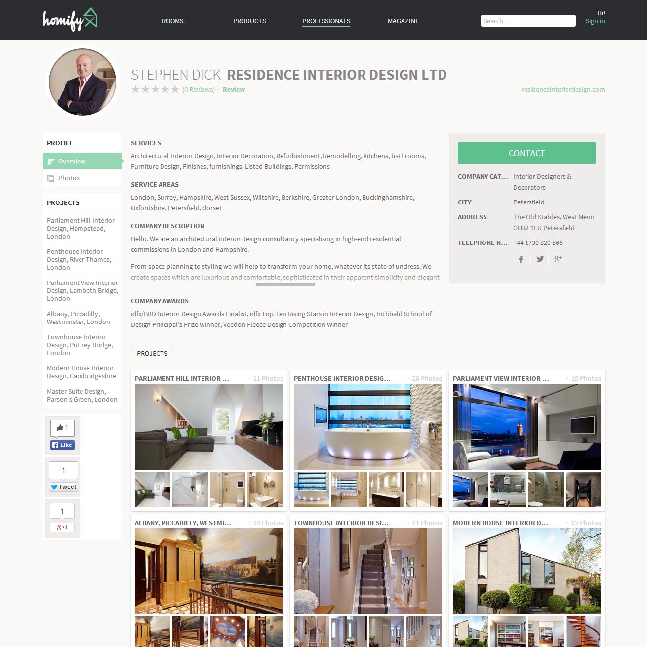 We're now on Homify! - Residence Interior Design London