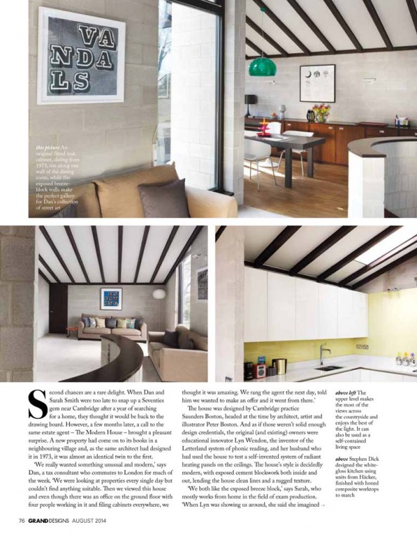 Grand Designs Modern House Interior Design Feature
