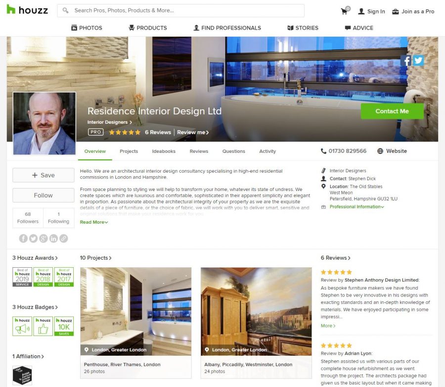 Best of Houzz 2019 - Highest Client Satisfaction - Residence Interior ...